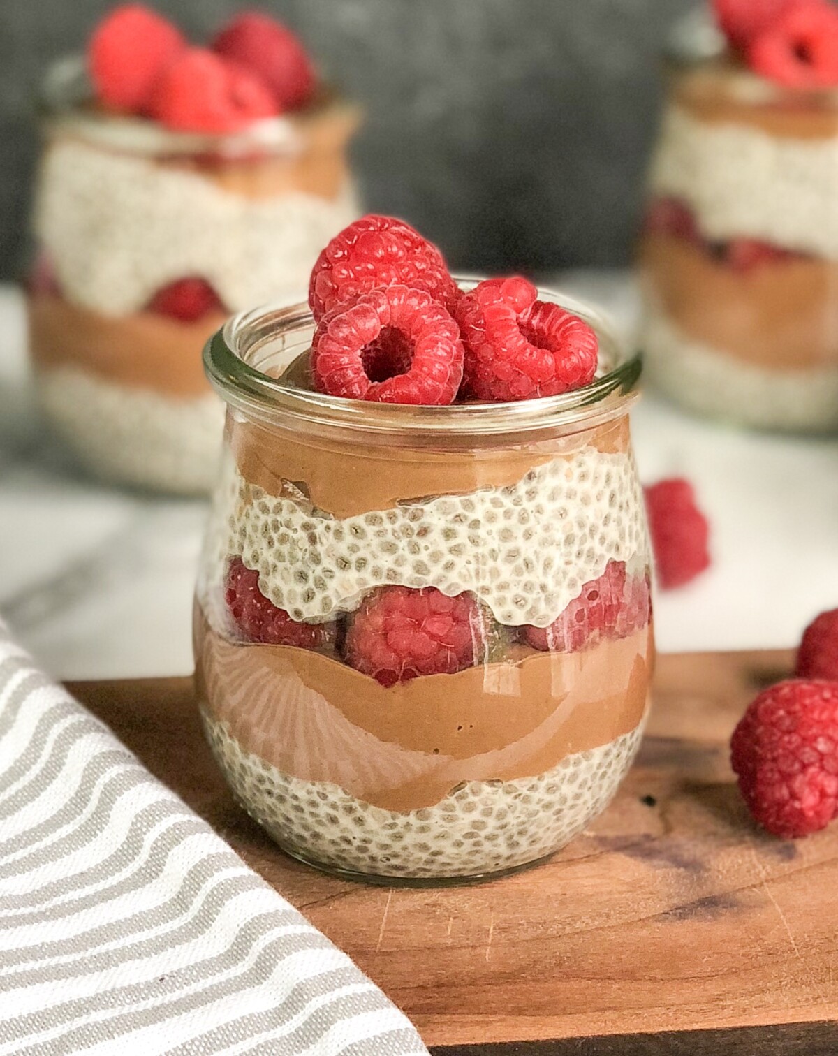Chocolate Raspberry Chia Parfaits - Mary's Whole Life