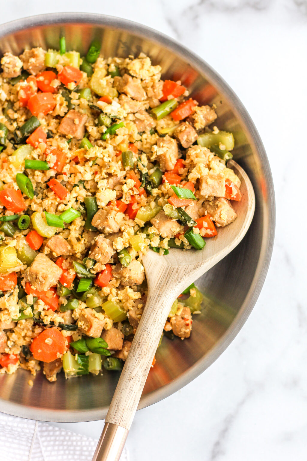Pork Fried Cauliflower Rice - Mary's Whole Life