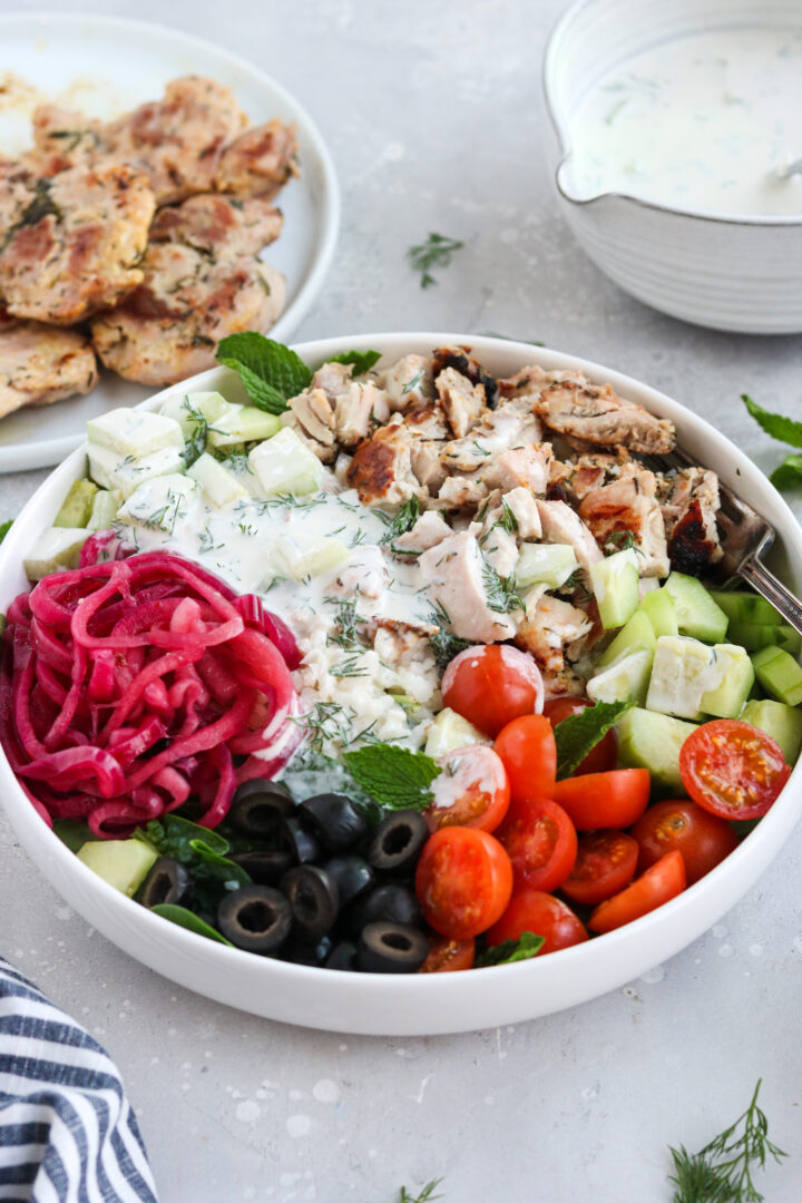 Paleo Greek Chicken Bowls - Mary's Whole Life