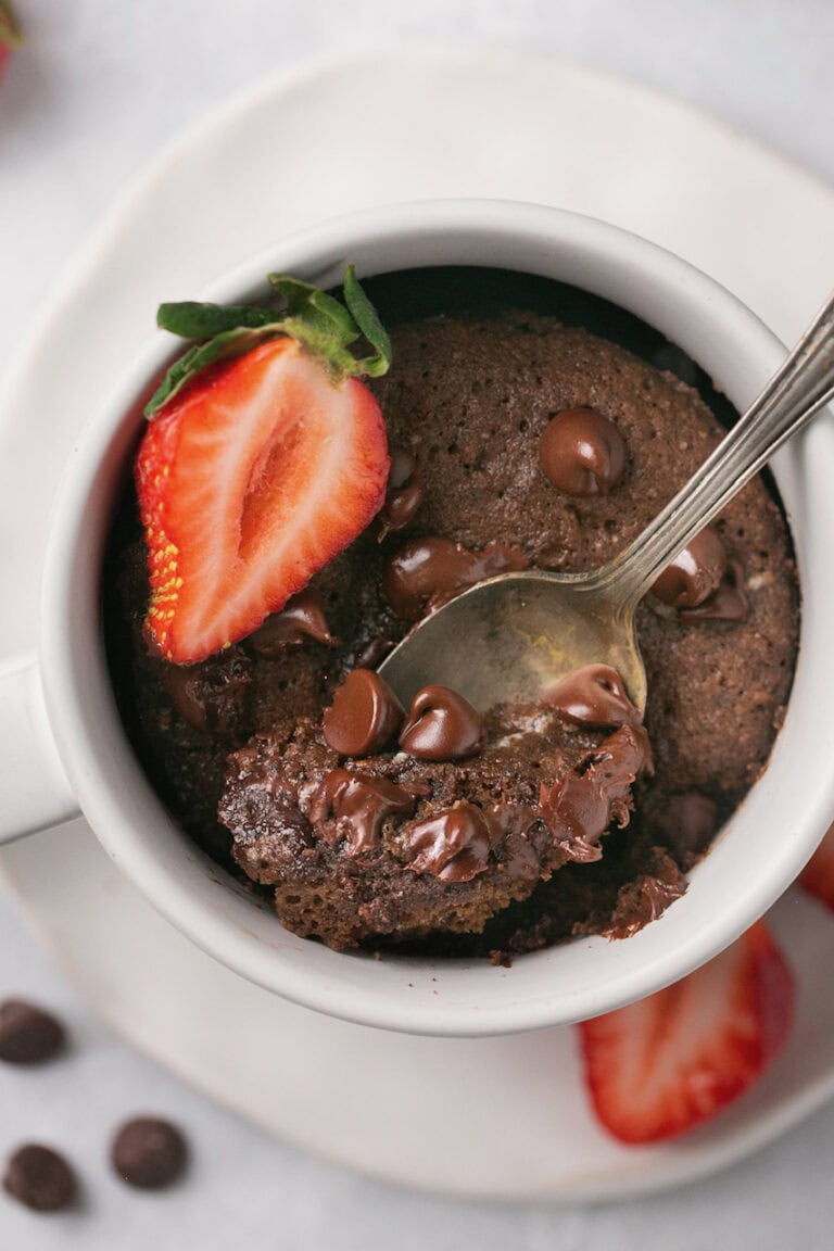 Healthy Chocolate Protein Mug Cake | Mary's Whole Life