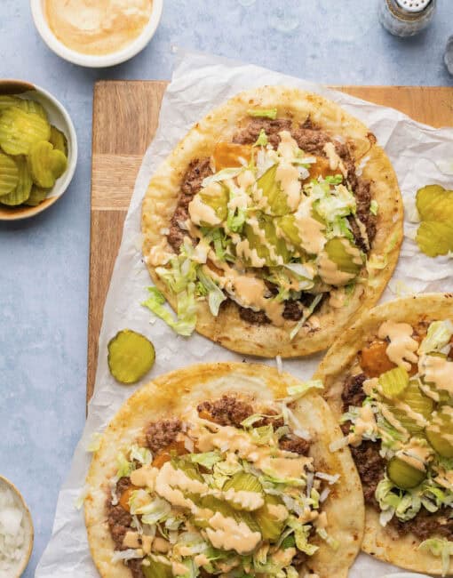 Big Mac Tacos (Smash Burger Tacos) - Gluten Free