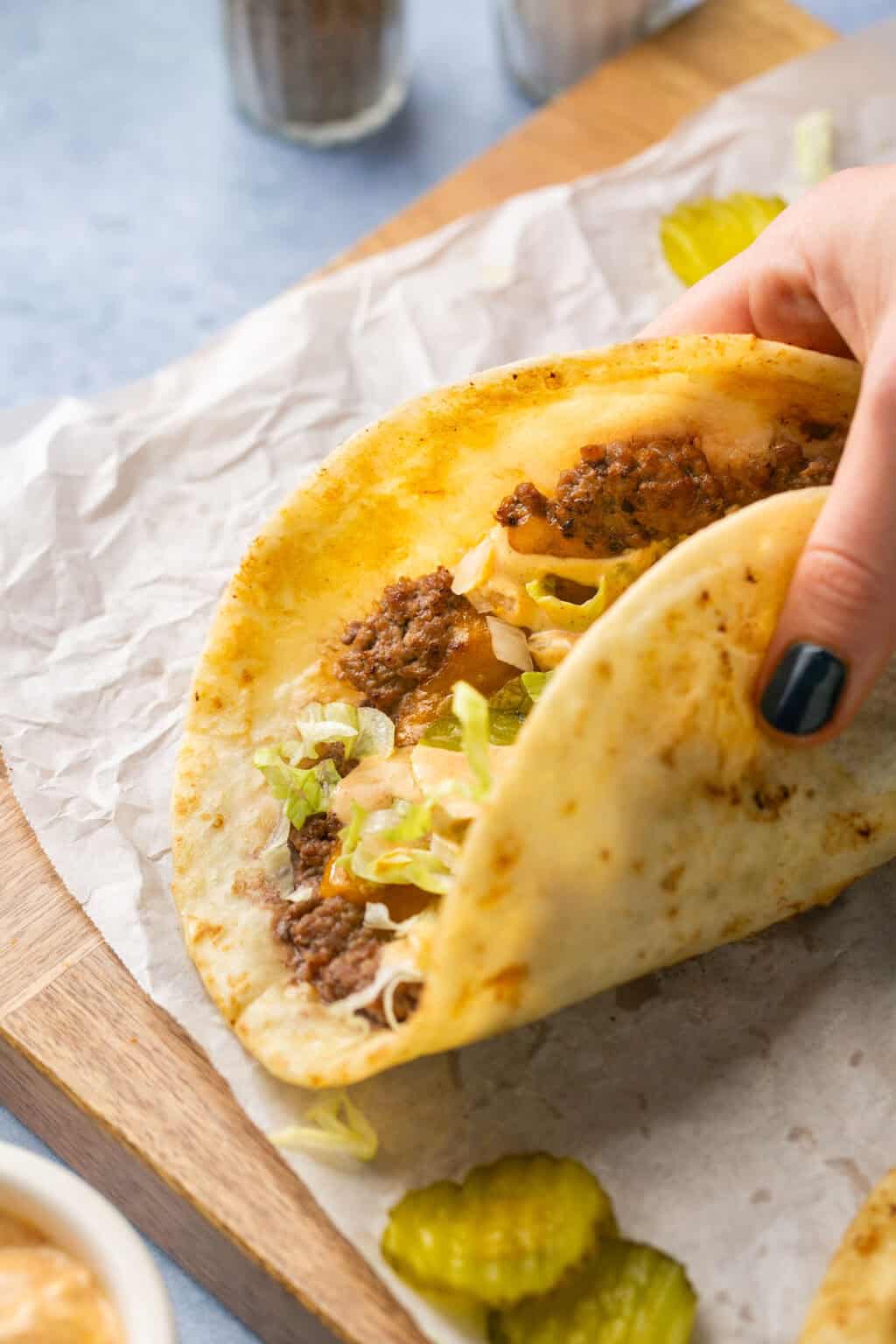 Big Mac Tacos (Smash Burger Tacos) - Gluten Free