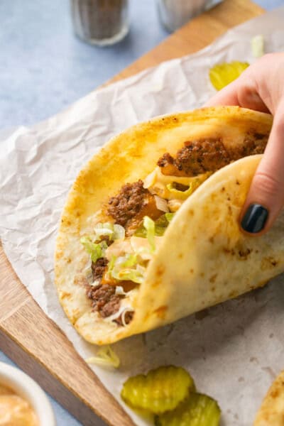 Big Mac Tacos (Smash Burger Tacos) - Gluten Free