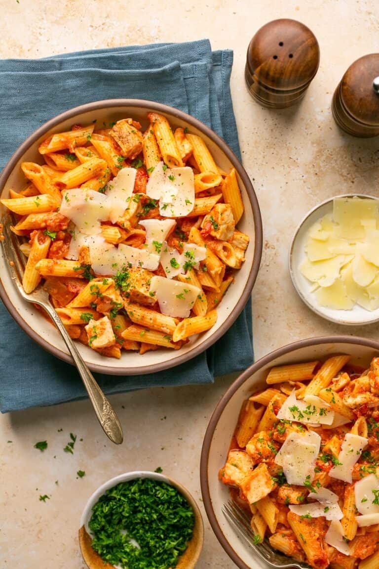 Chicken and Penne Vodka | Gluten Free with Dairy Free Option