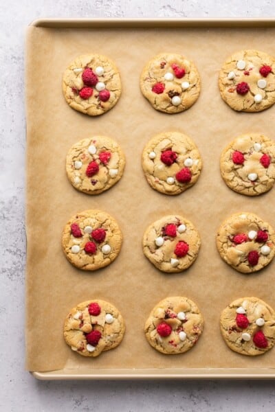 Raspberry and White Chocolate Cookies | Gluten Free