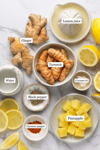 Wellness Shots with Lemon, Ginger & Turmeric | Easy!