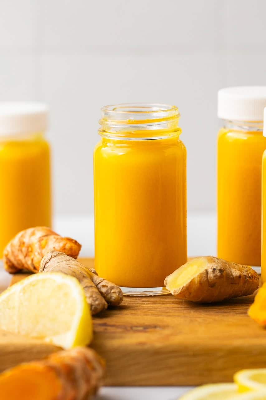 Wellness Shots with Lemon, Ginger & Turmeric | Easy!