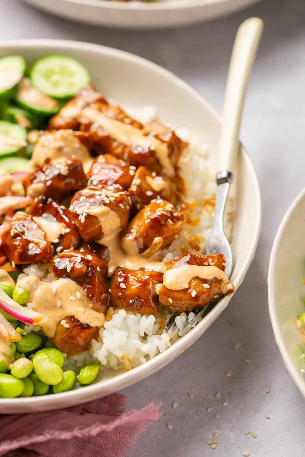 Chicken Poke Bowls | Gluten Free
