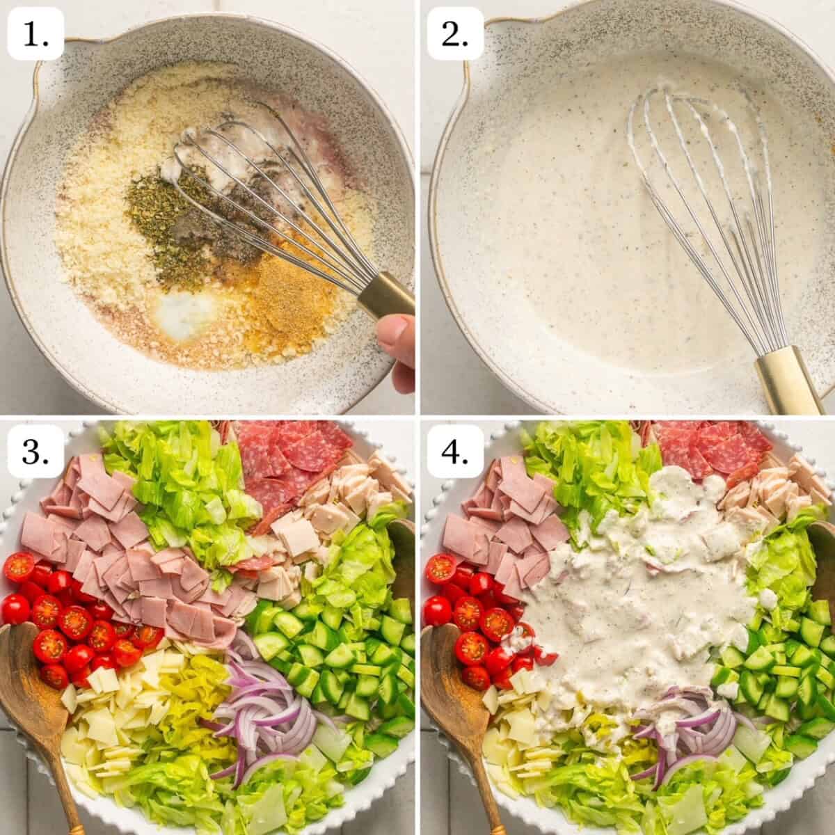 Chopped Italian Grinder Salad Recipe (with Creamy Dressing)