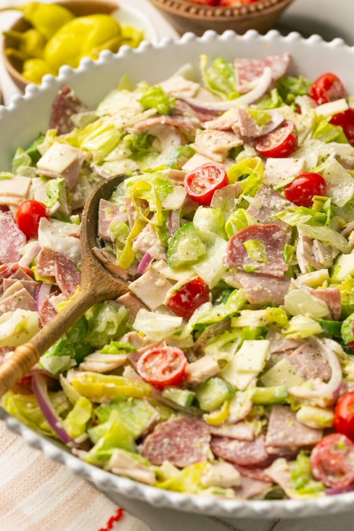Chopped Italian Grinder Salad Recipe (with Creamy Dressing)
