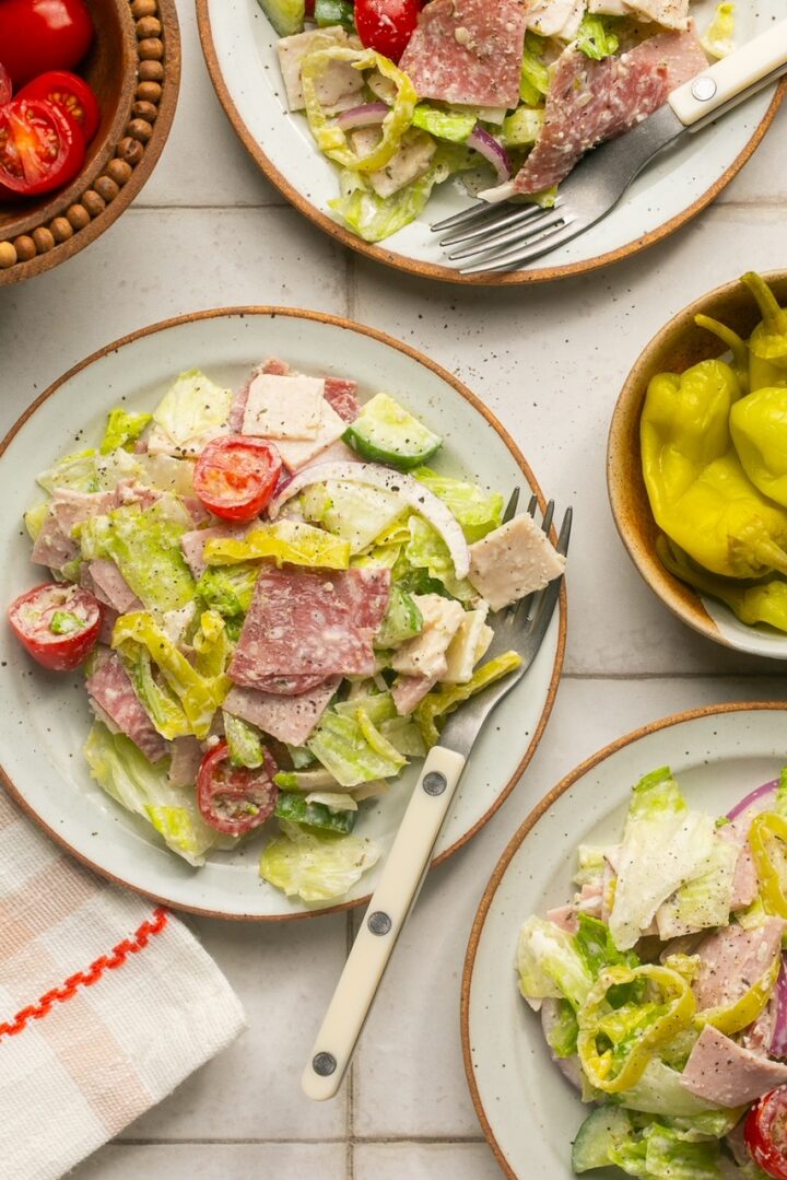 Chopped Italian Grinder Salad Recipe (with Creamy Dressing)