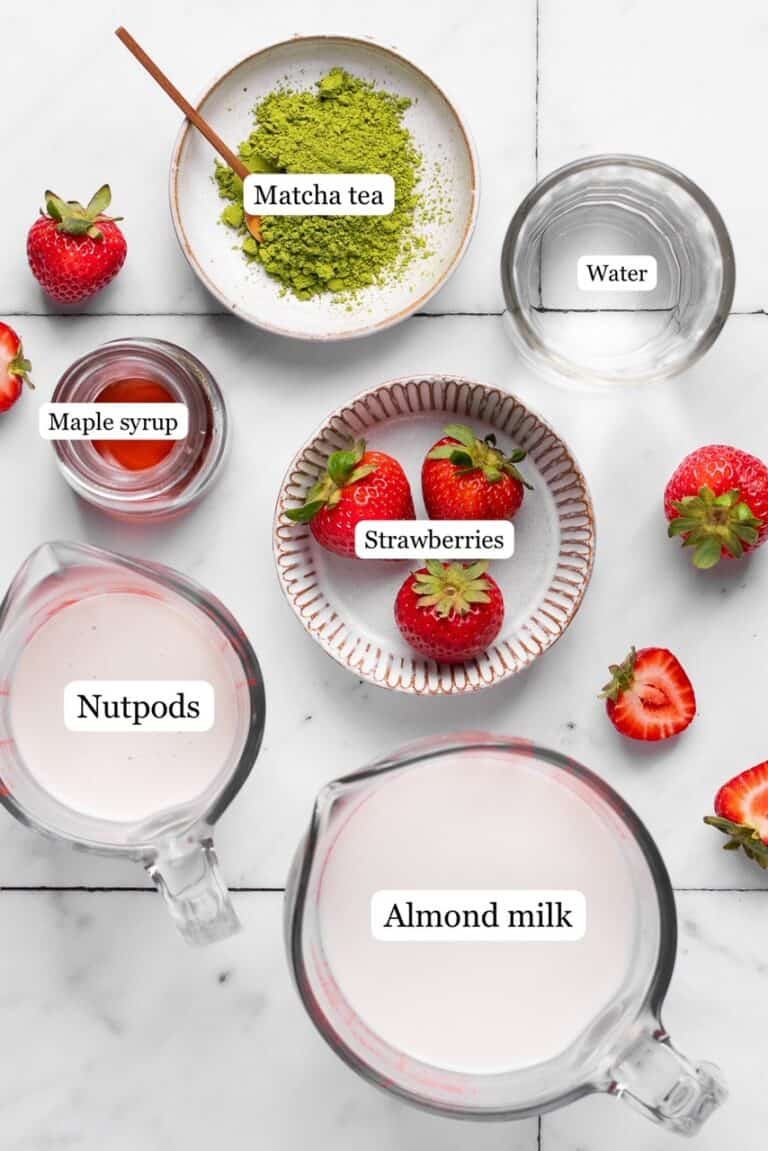 Iced Strawberry Matcha Tea Latte Recipe | Mary's Whole Life