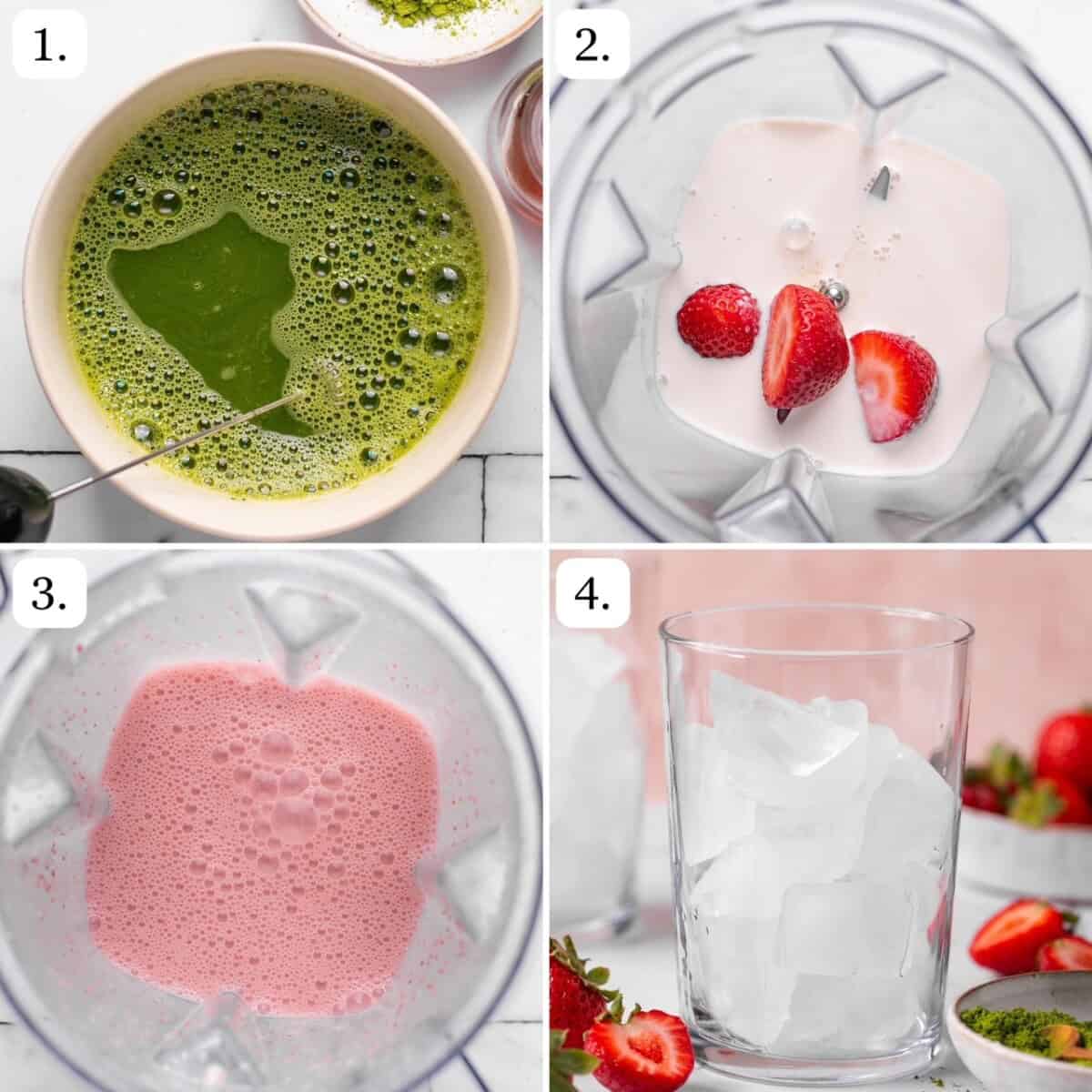 Iced Strawberry Matcha Tea Latte Recipe | Mary's Whole Life