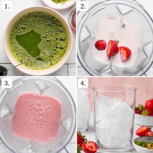 Iced Strawberry Matcha Tea Latte Recipe | Mary's Whole Life