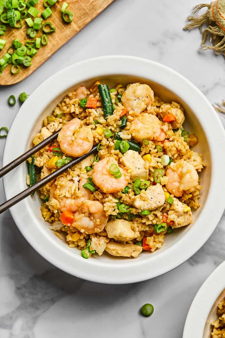 Better-Than-Takeout Chicken and Shrimp Fried Rice | Mary's Whole Life