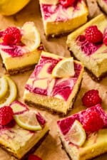 Lemon Raspberry High Protein Cheesecake Bars | Mary's Whole Life