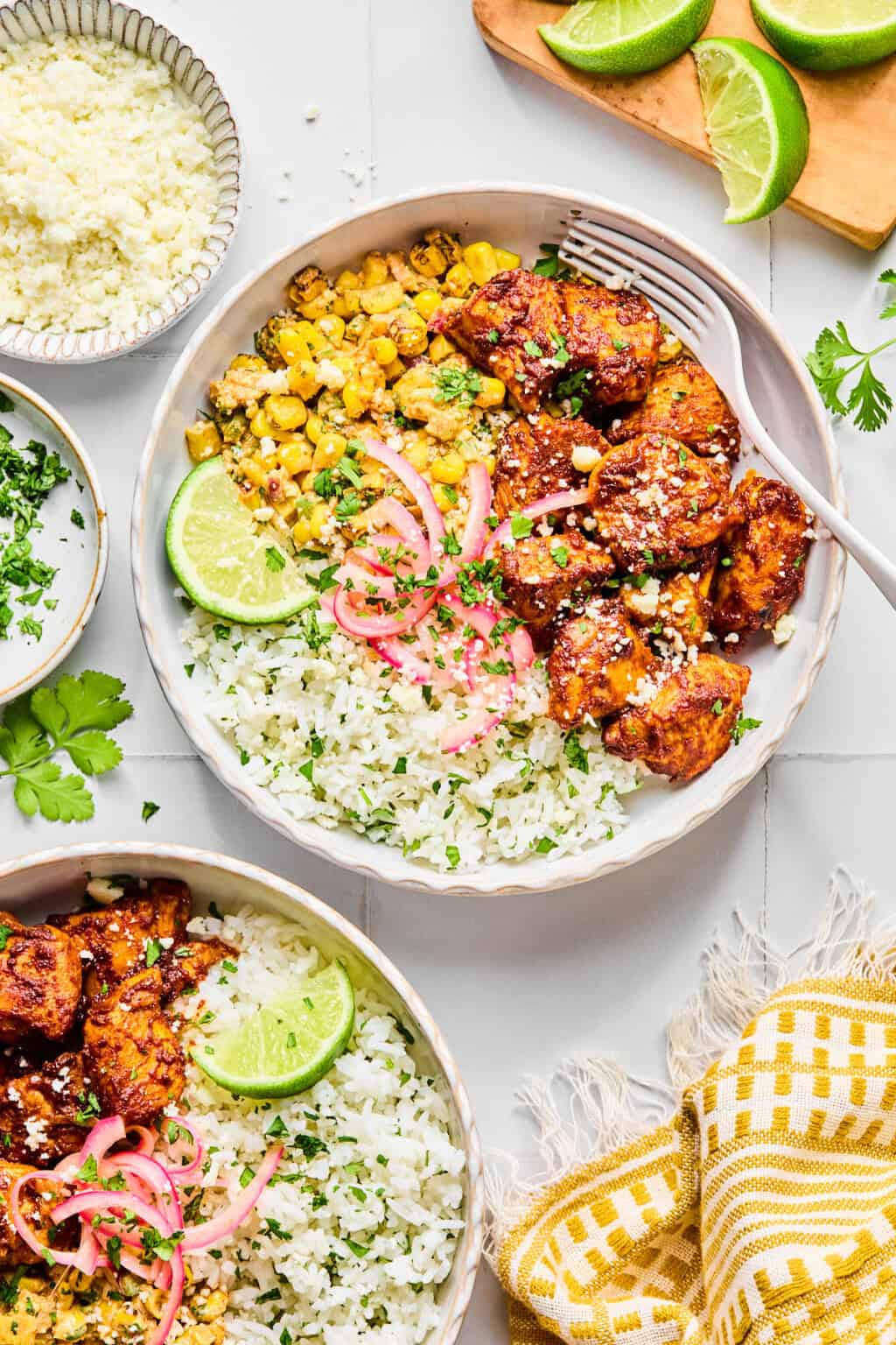 Easy Street Corn Chicken and Rice Bowls | Mary's Whole Life